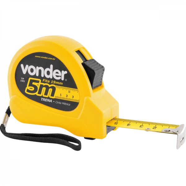 Trena curta de aço 5 m x 19 mm Vonder | MadeiraMadeira