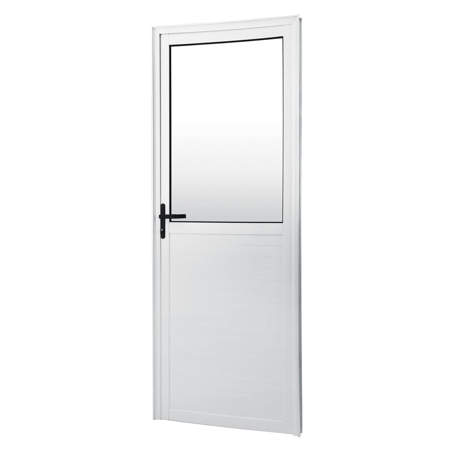 Porta de Alumínio com Vidro Mini Boreal Project MGM 210cmx100cm Branco ...