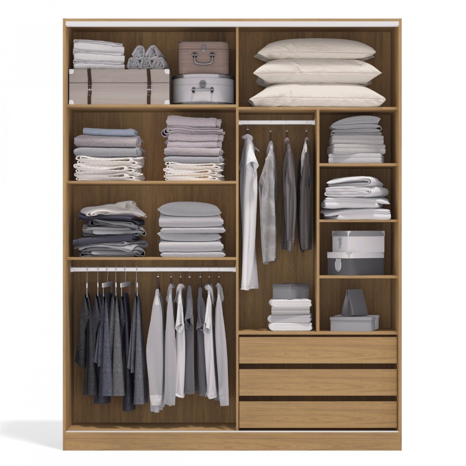 Guarda Roupa Modulado 2 Portas de Correr A-2550 L-2000 Kappesberg ...