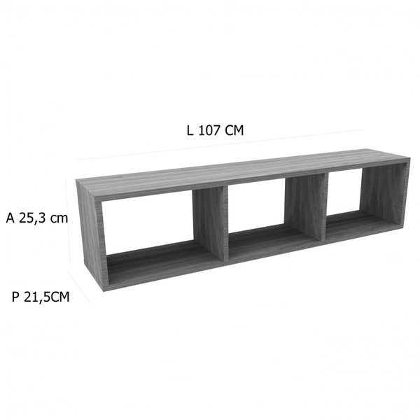 Nicho Retangular 3 Divisões Móveis Castro Nogueira | MadeiraMadeira