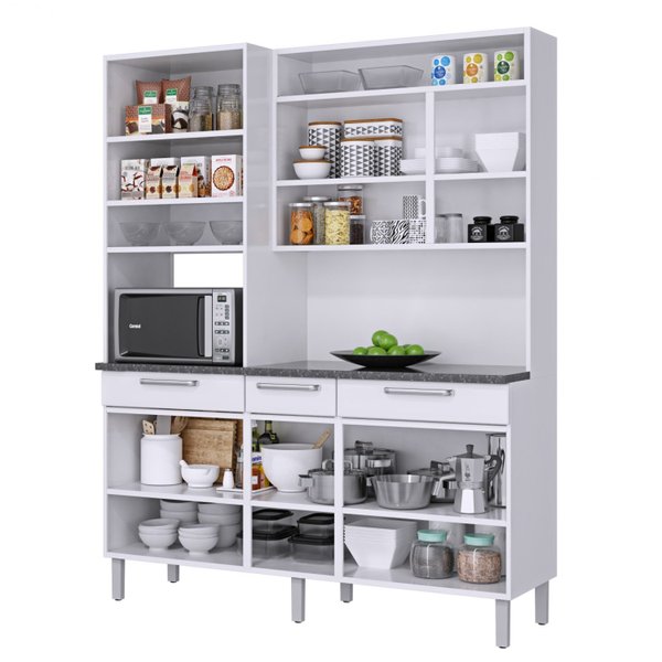 Armário para Cozinha Regina Itatiaia I3VG3-155 Branco Neve | MadeiraMadeira