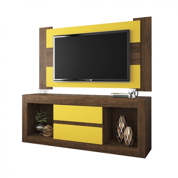 Rack Dublin com Painel para TV até 50 Polegadas Viena Espresso Móveis ...