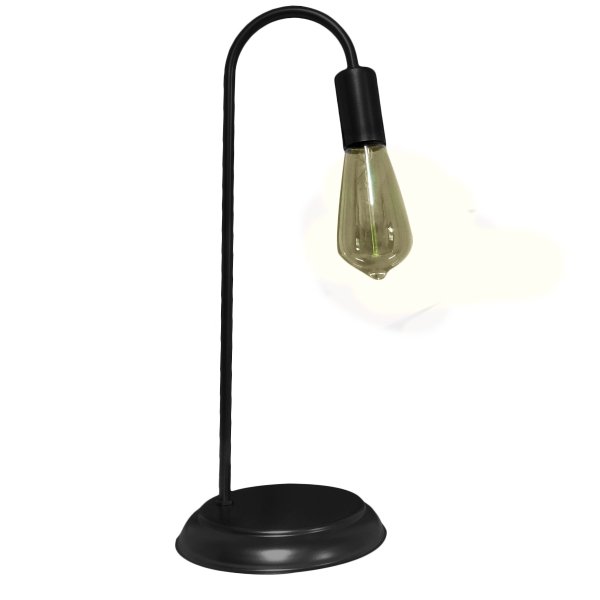 Abajur Luminaria De Mesa Simples Retro Preto | MadeiraMadeira