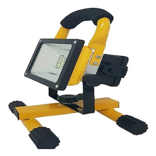 Holofote Refletor Led Recarregável Bateria Portátil Tm 6024 Amarelo e ...