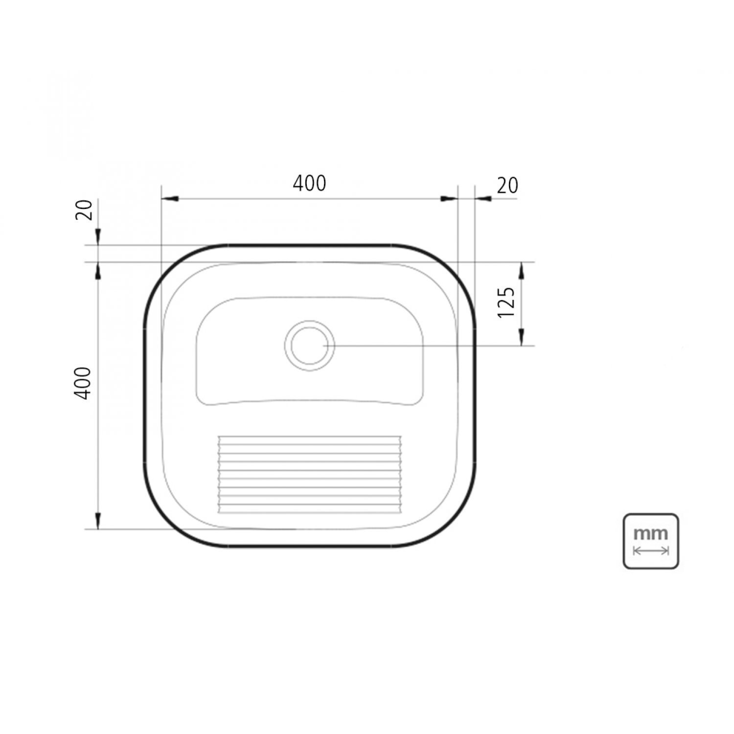 Tanque de Embutir Inox 23L 40cmx40cm com Válvula Tramontina ...