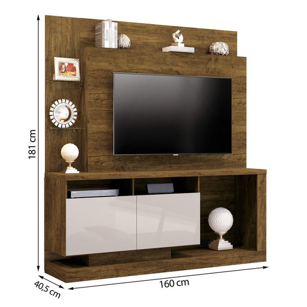 Estante Home para TV até 55 Polegadas Legacy Mavaular Canion/Off White ...
