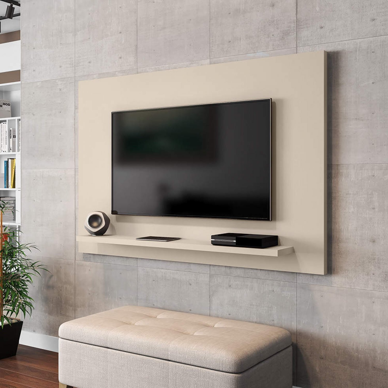 Painel para TV até 50 Polegadas Kenzo Móveis Bechara Off-White ...