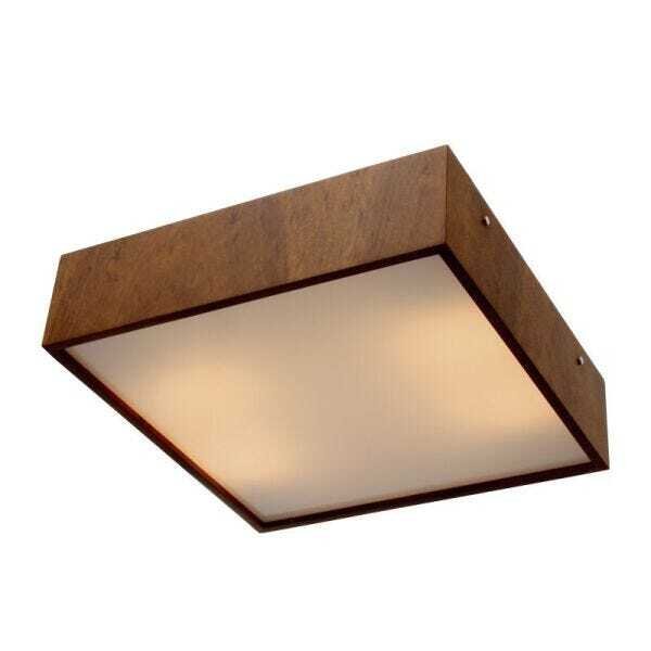 Plafon Quadrado Madeira 40x40cm 4 luzes | MadeiraMadeira