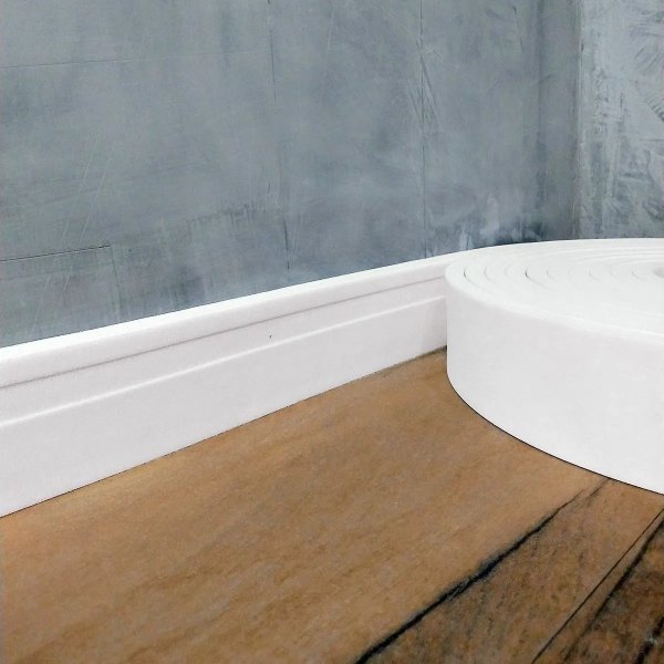 Rodapé EVA Autocolante Flexível 7cm - 15 Metros ref Rp16 | MadeiraMadeira