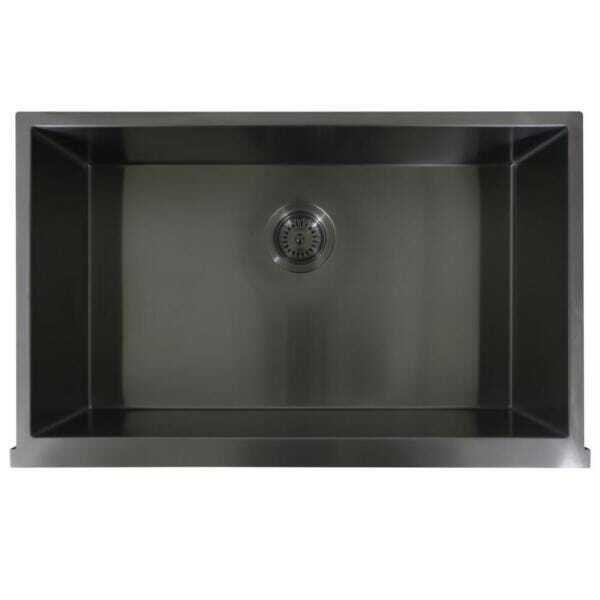 Cuba Pia Inox Lux Semi-Encaixe Fazenda Black Matte | MadeiraMadeira