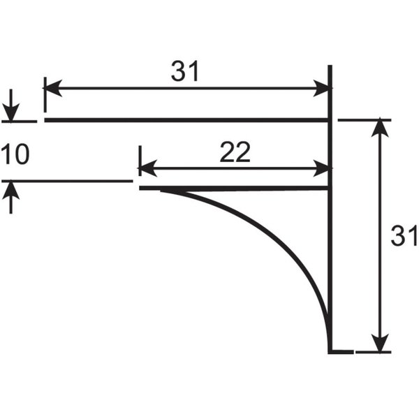 Rodaforro Meia Cana Moldura Lisa Ruffino 3 m Madeira | MadeiraMadeira