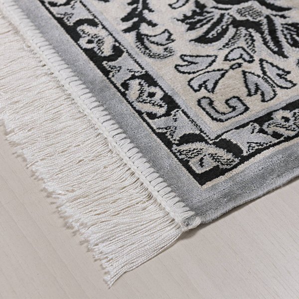 Tapete Retangular Belga Nativo Abstrato Niazitex 2,00m x 3,00m Cinza ...