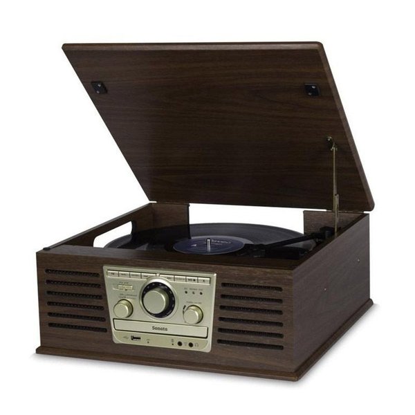 Radio Vintage CD Toca Discos Vinil FM USB Bluetooth | MadeiraMadeira
