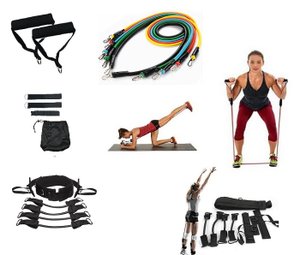Kit Elástico 11 Peças Com Elástico Para Treino Salto Corrida ...