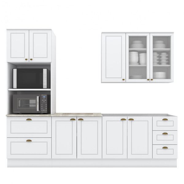 Cozinha Completa 4 Peças com Torre Quente e Balcão para Pia Emily Henn ...