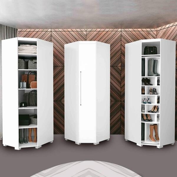 Multiuso Sapateira Giratória Versátil Branco | MadeiraMadeira