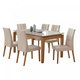 Conjunto Mesa Áries 180 Tampo E Vidro Off White 6 Cadeiras Odara Móveis ...