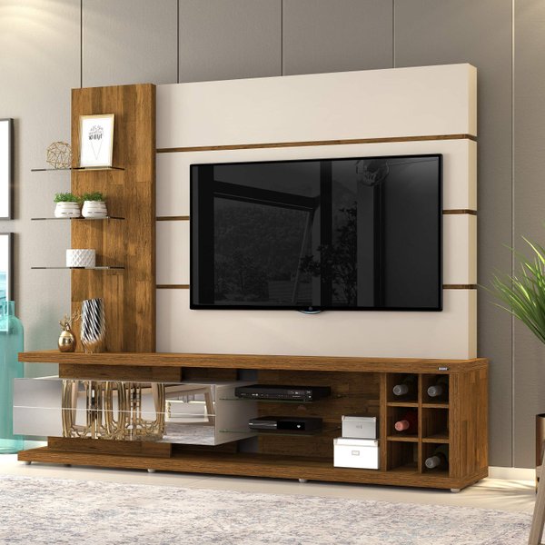 Estante Home para TV 65 Polegadas Sofisticato Espresso Móveis Demolição ...