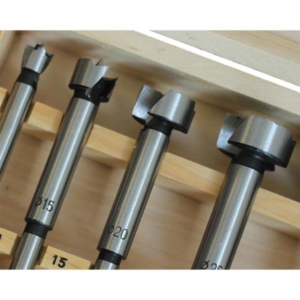 Kit 5 Brocas Forstner Fresa 10 a 35mm para Dobradiça Madeira Sparta ...