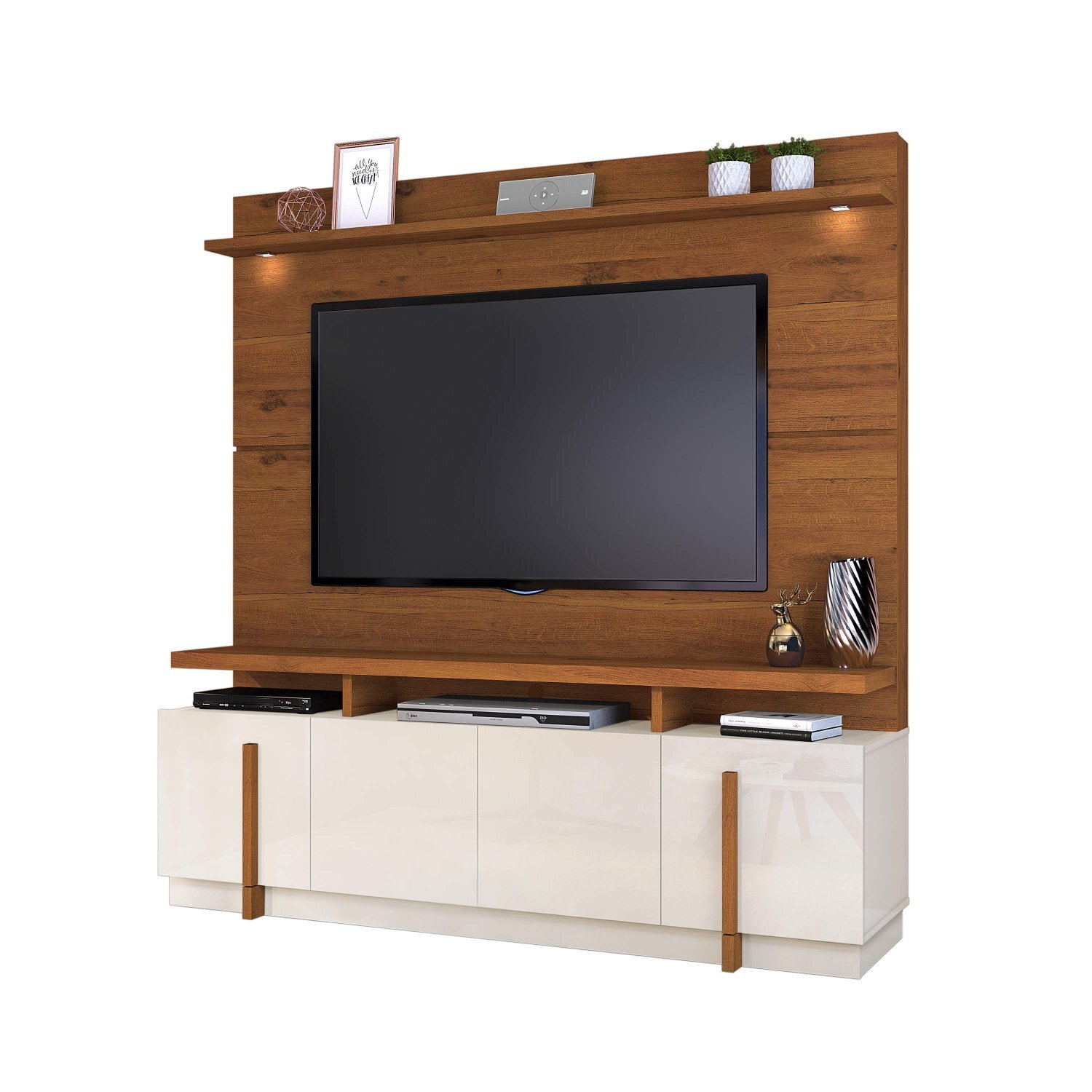 Estante Home para TV até 65 Polegadas com LED e 4 Portas Bari Dj Móveis ...