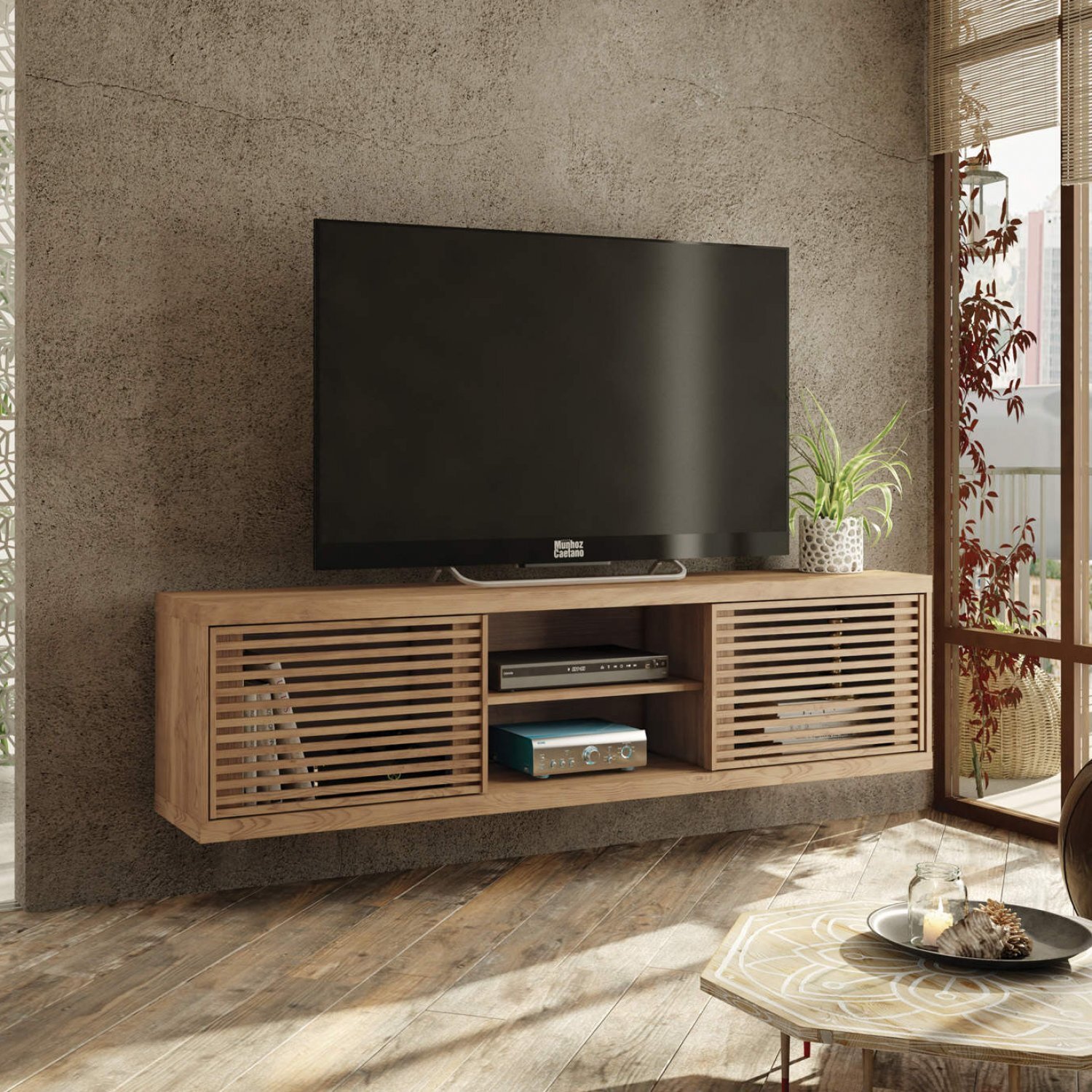 Rack suspenso para TV até 72 Polegadas Premium Caemmun Buriti ...