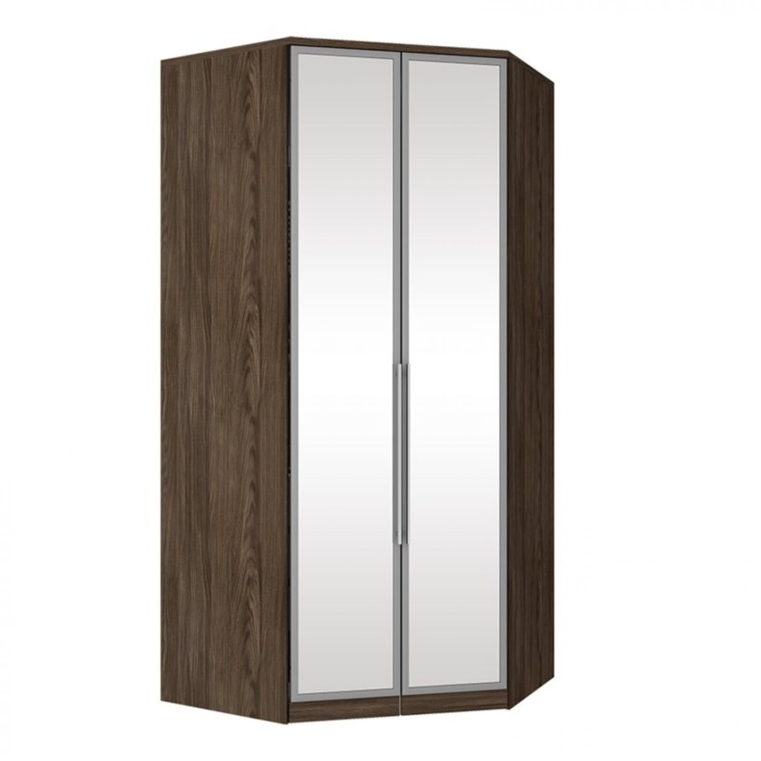 Guarda Roupa Canto Modulado com Espelho 2 Portas Diamante Henn Moka ...