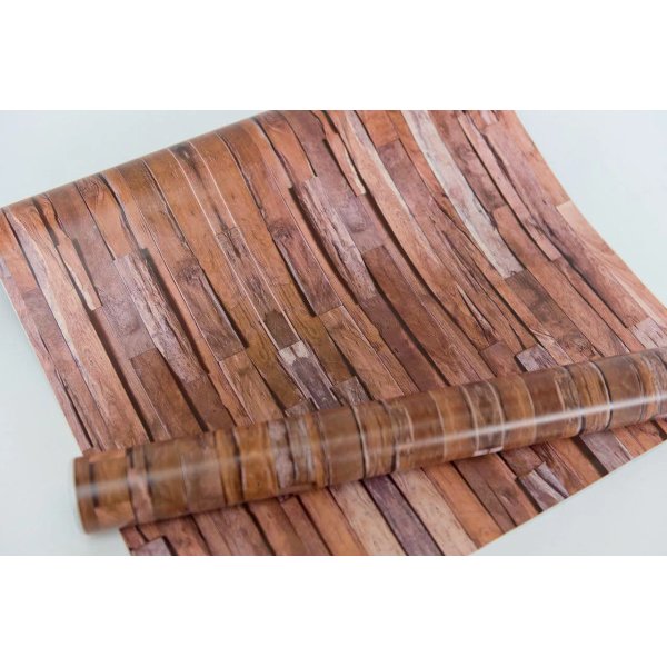 Papel Adesivo Contact De Parede Madeira Mosaico 45 Cm X 10 Metros ...