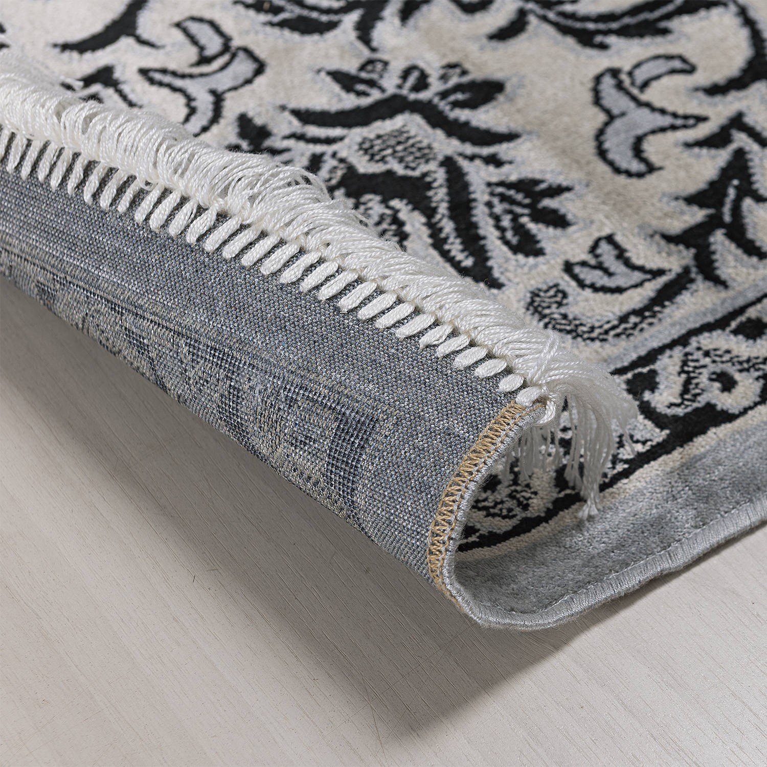 Tapete Retangular Belga Nativo Abstrato Niazitex 2,00m x 3,00m Cinza ...