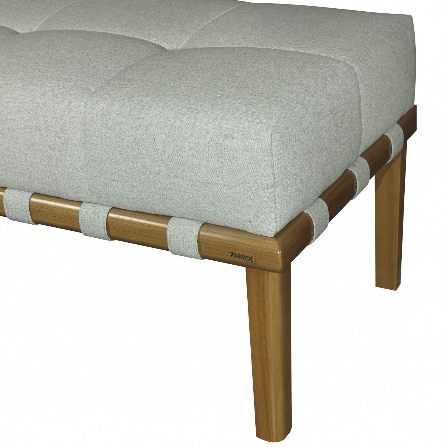 Banco Puff Retangular Otto Jowanel Cinza | MadeiraMadeira