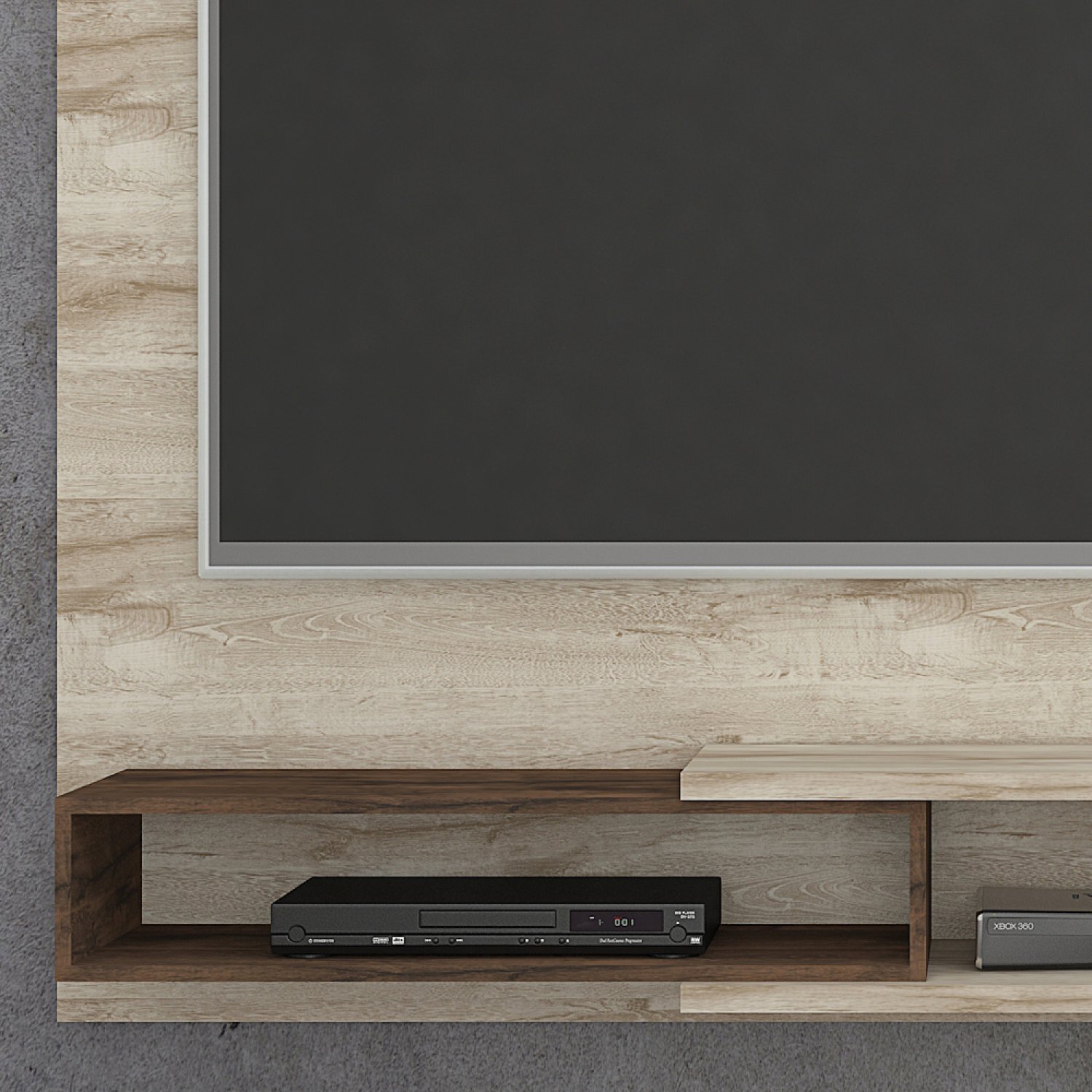 Painel para TV até 55 Polegadas com LED Vitória Permobili Rústico/Café ...