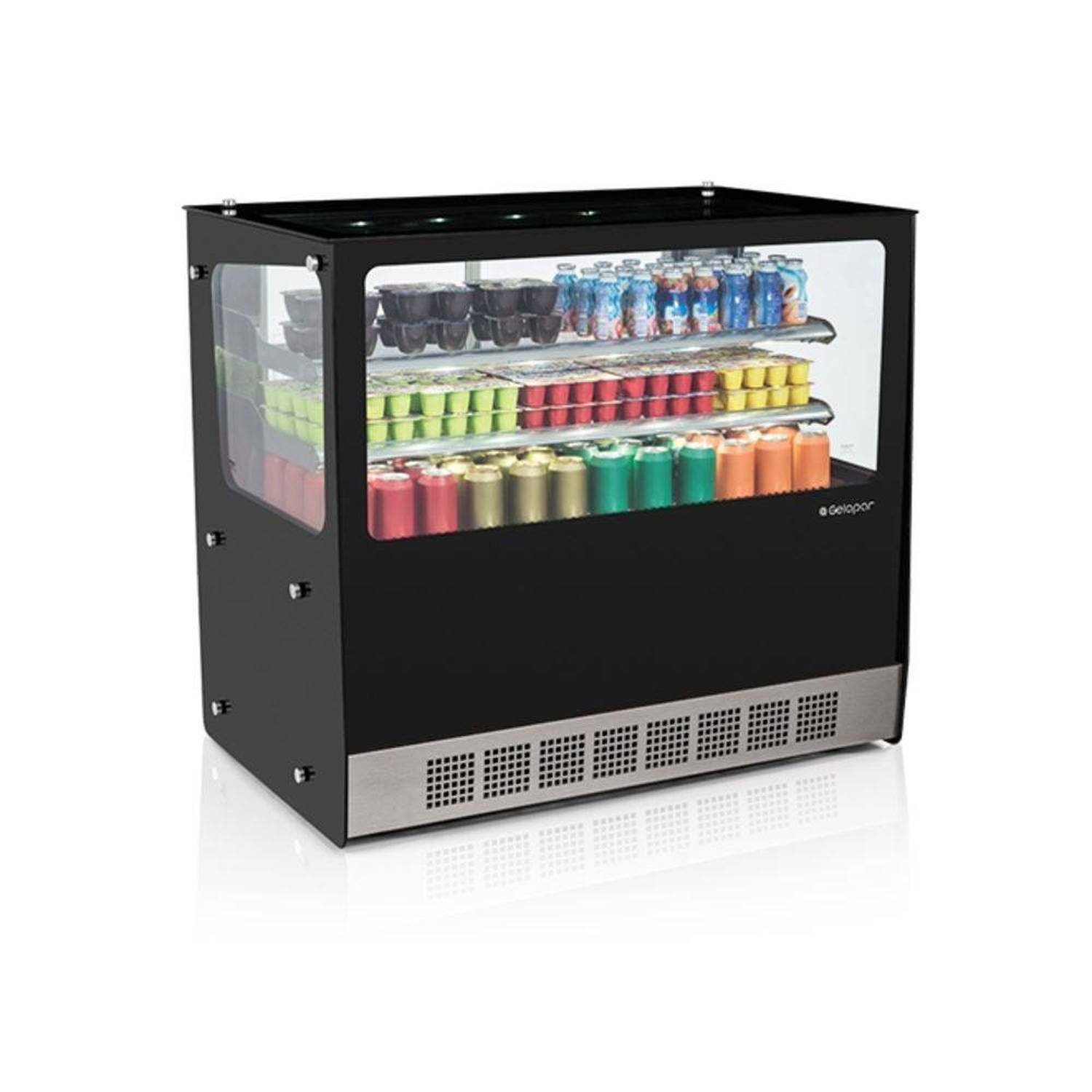 Vitrine Refrigerada Linha Gourmet Elegance Bancada Ggeb-110r - Gelopar ...