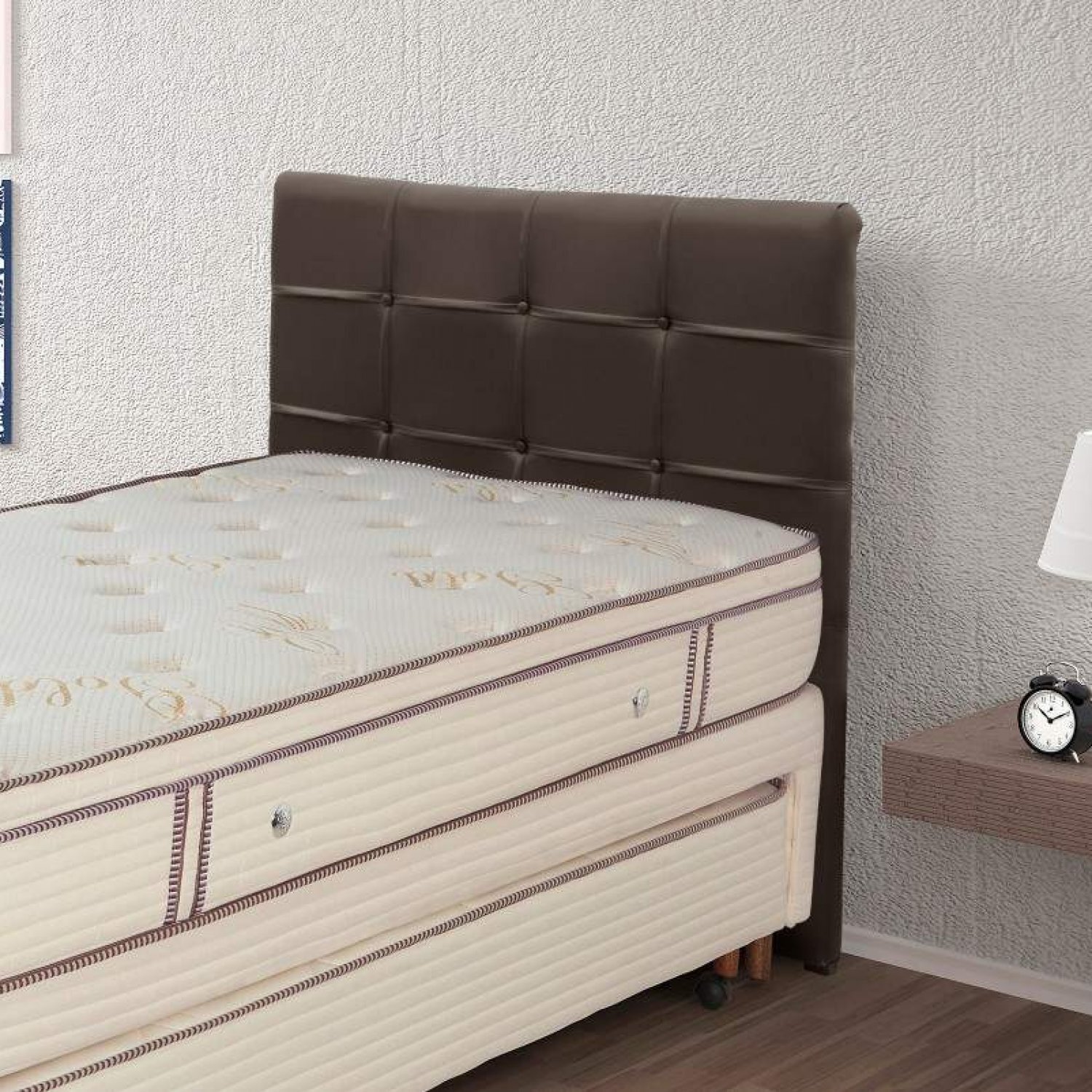 Cabeceira Solteiro 90cm Clean Simbal Cacau | MadeiraMadeira