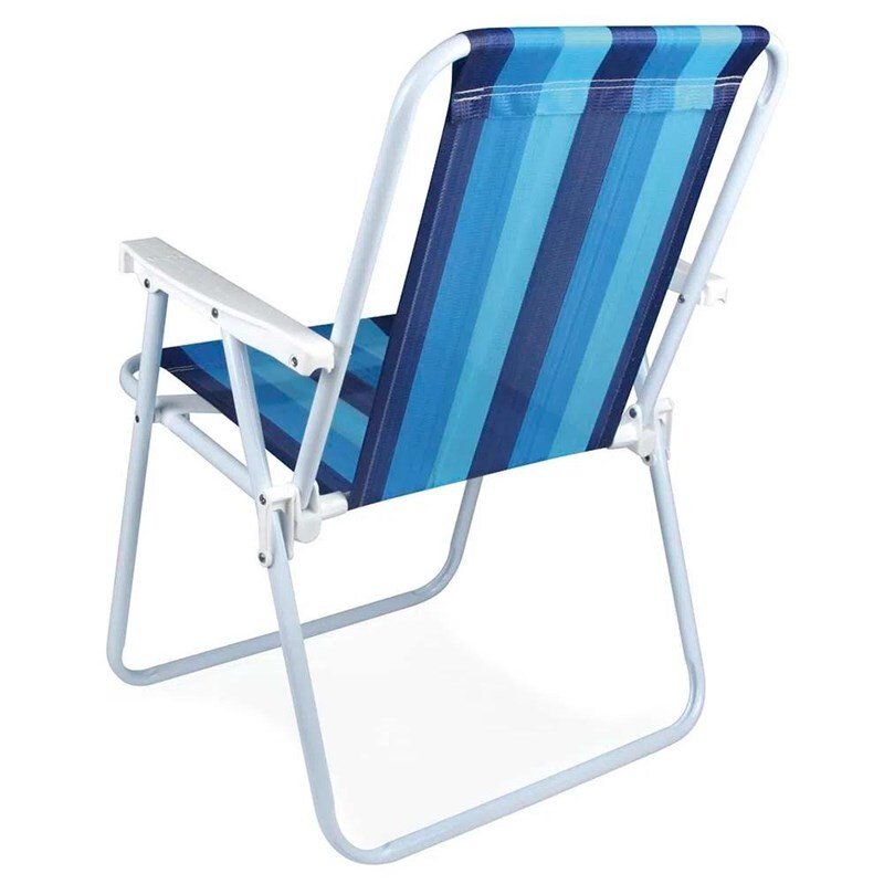 Cadeira Praia Mor Aço Pintado - Azul Azul | MadeiraMadeira