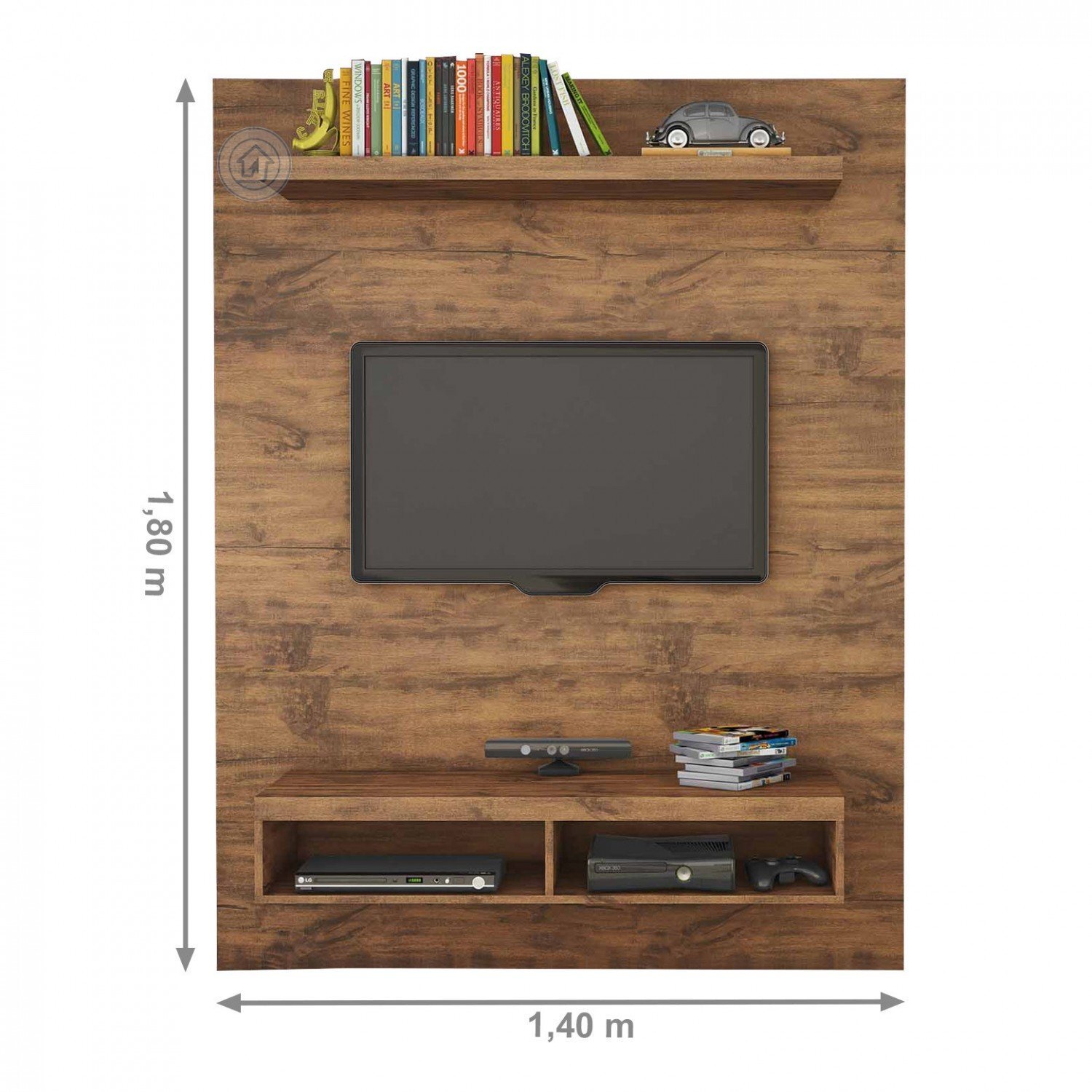 Painel Home para TV até 50 Polegadas 2 Nichos TB100 Dalla Costa Nobre ...