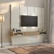 Painel para TVs até 75 Polegadas TB126L Dalla Costa Off White/Carvalho ...