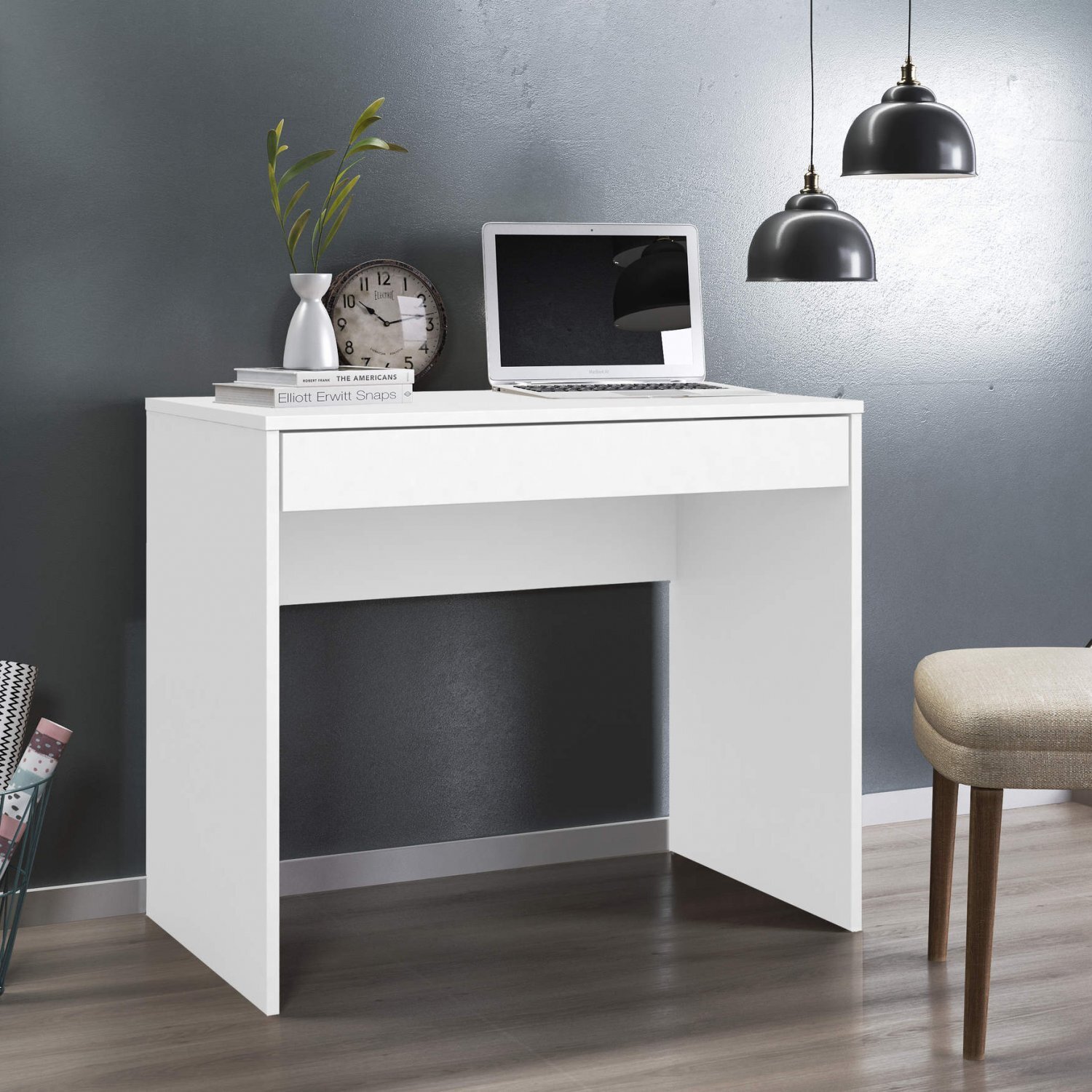 Escrivaninha 1 Gaveta Facility Demobile Branco | MadeiraMadeira