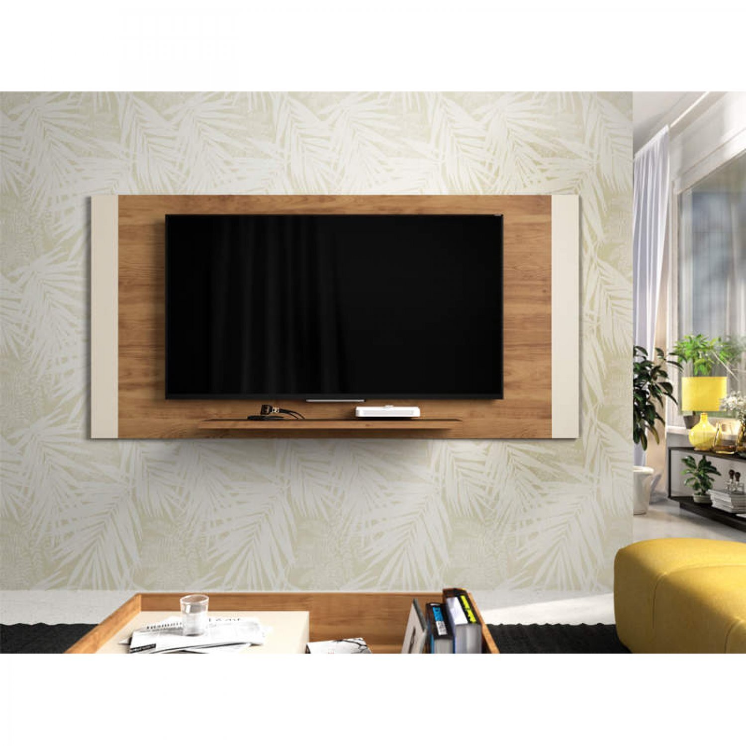 Painel para TV até 55 Polegadas Jundiaí Premium Clássico Caemmun Buriti ...