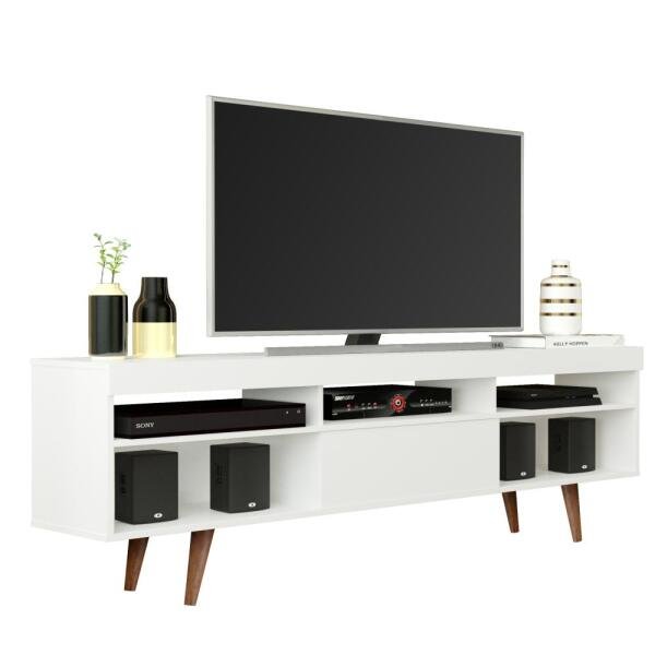 Rack Linea Retrô - Branco - RPM Móveis | MadeiraMadeira