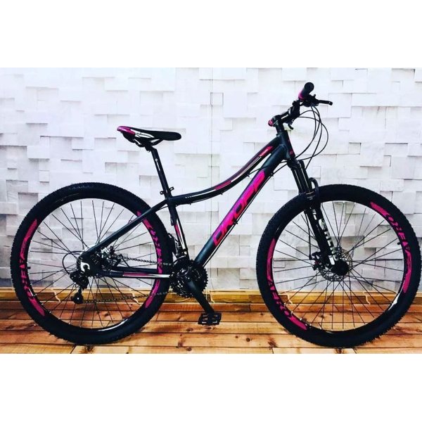 Bicicleta Aro 29 Feminina Cambio Shimano 24v Preto Rosa Dropp ...