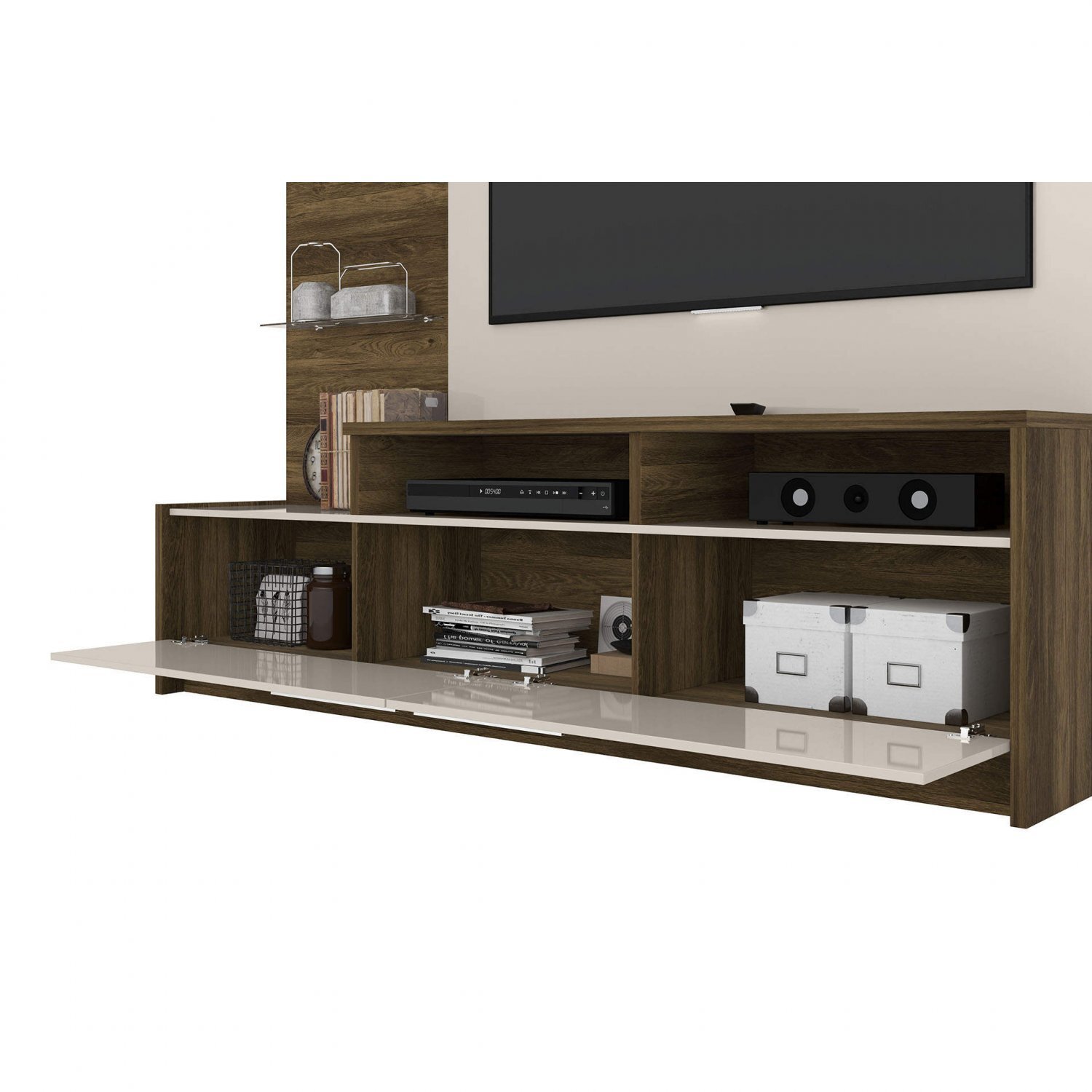 Estante Home para TV até 60 Polegadas Ipanema 2 Portas Colibri Canela ...