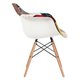 Cadeira Charles Eames Eiffel DAW - Tecido patchwork - Madeira clara | MadeiraMadeira