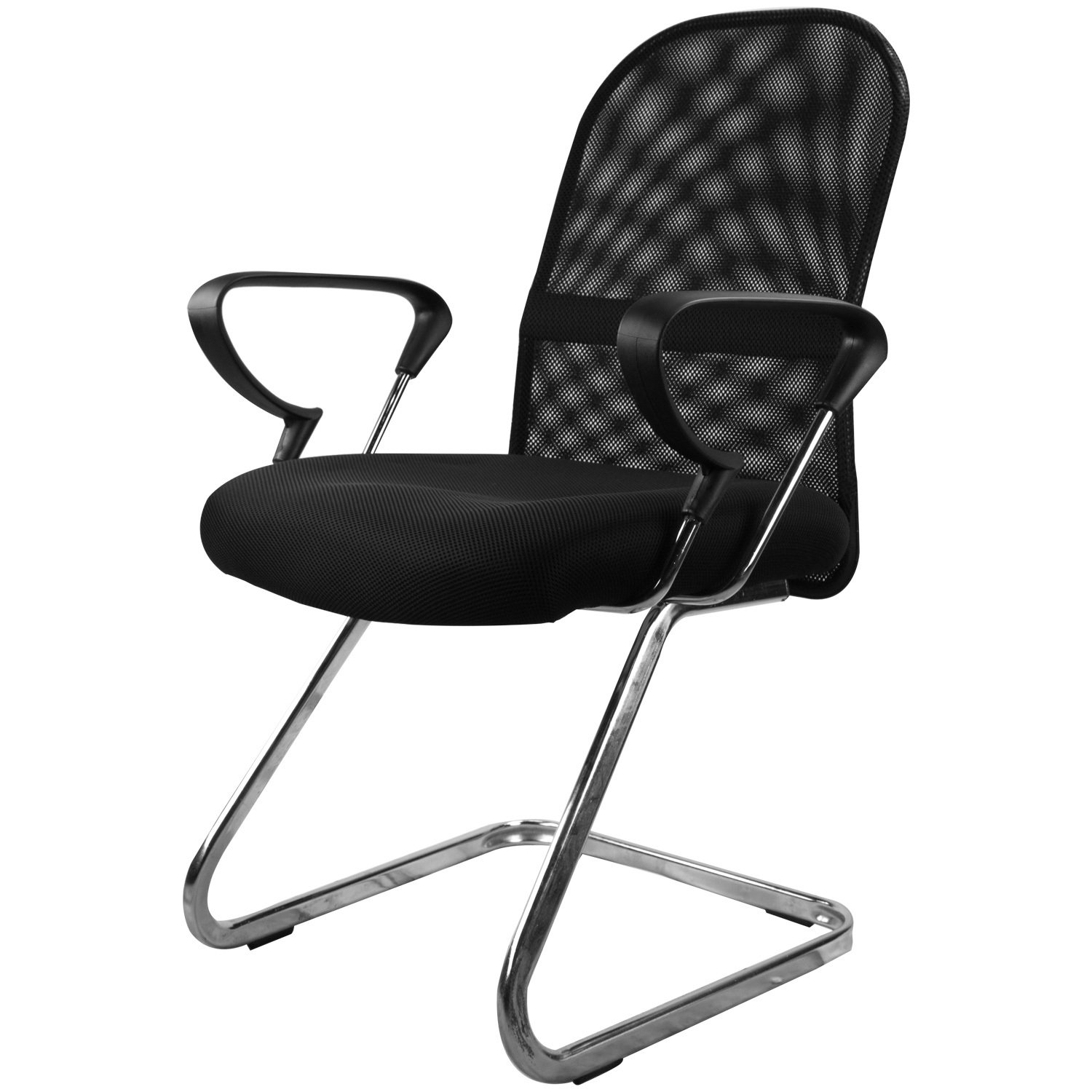 Cadeira Interlocutor em Tela Mesh com Base Cromada - TCE12 | MadeiraMadeira