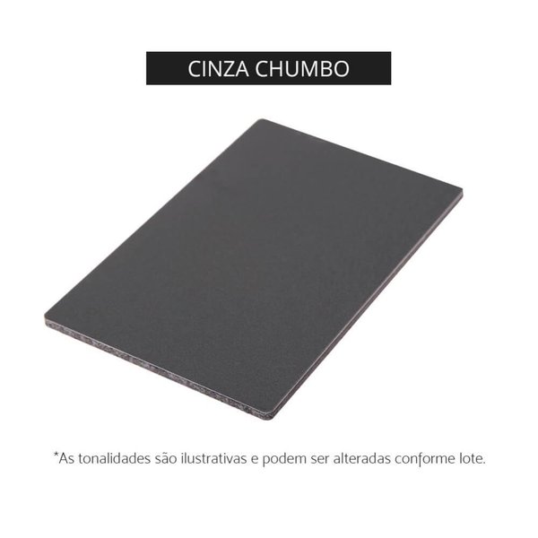 Chapa de ACM - Cinza Chumbo - 1.22 x 5m - 3mm Cinza Chumbo | MadeiraMadeira