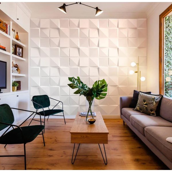 Placas 3d de parede revestimento plastico alto impacto 5m² | MadeiraMadeira