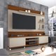 Home Theater para TV até 70 Polegadas com Rodízios Cedro Germai Off White/Freijó | MadeiraMadeira