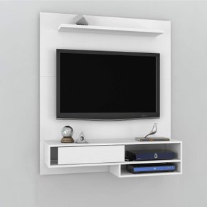 Painel para TV até 50 polegadas Orleans Móveis Leão Branco | MadeiraMadeira