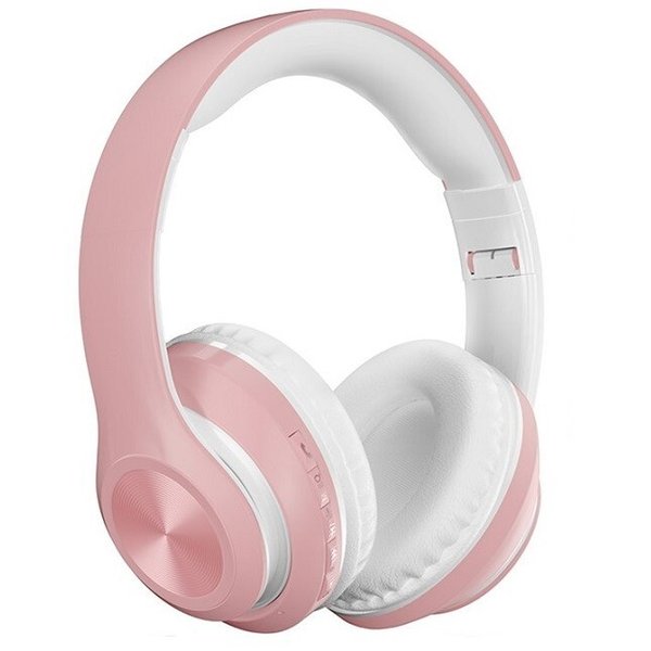 Headset Fone De Ouvido Dobrável Bluetooth 5.0 P68 Rosa | MadeiraMadeira