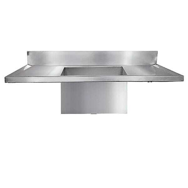 Tampo Pia Aço Inox Industrial com Cuba 50x40x25cm (Central) - 120x70 cm ...