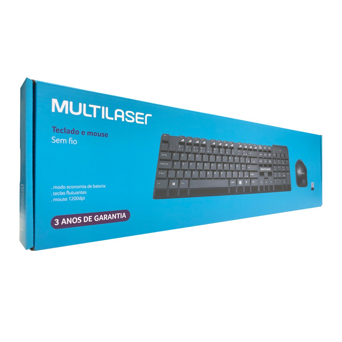 Kit Teclado e Mouse Wireless Multilaser TC251, 2.4GHz, Teclas ...