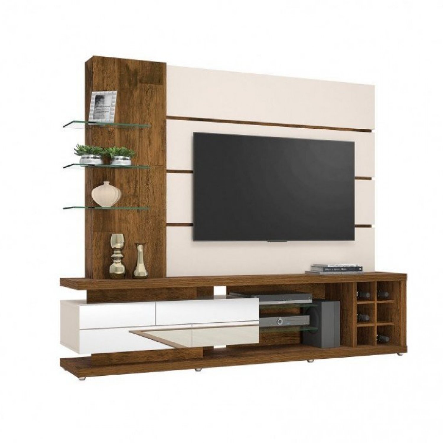 Estante Home para TV até 60 Polegadas com Espelho Vetro Dj Móveis ...